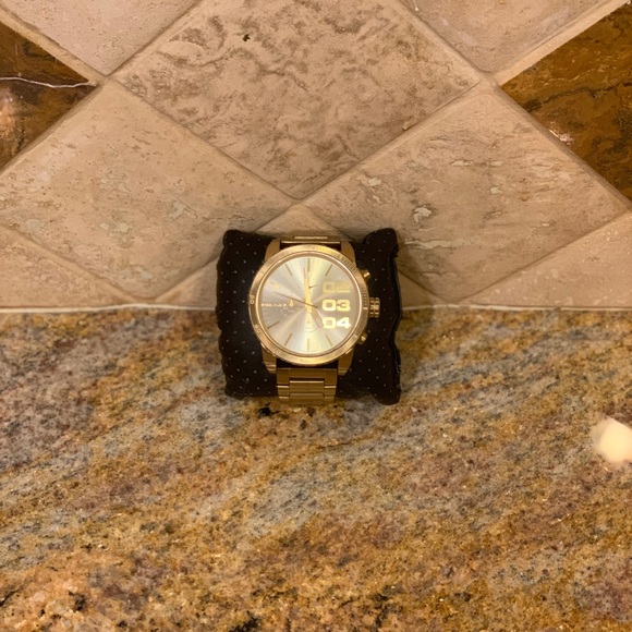 Diesel | Accessories | Diesel Big Face Gold Watch | Poshmark